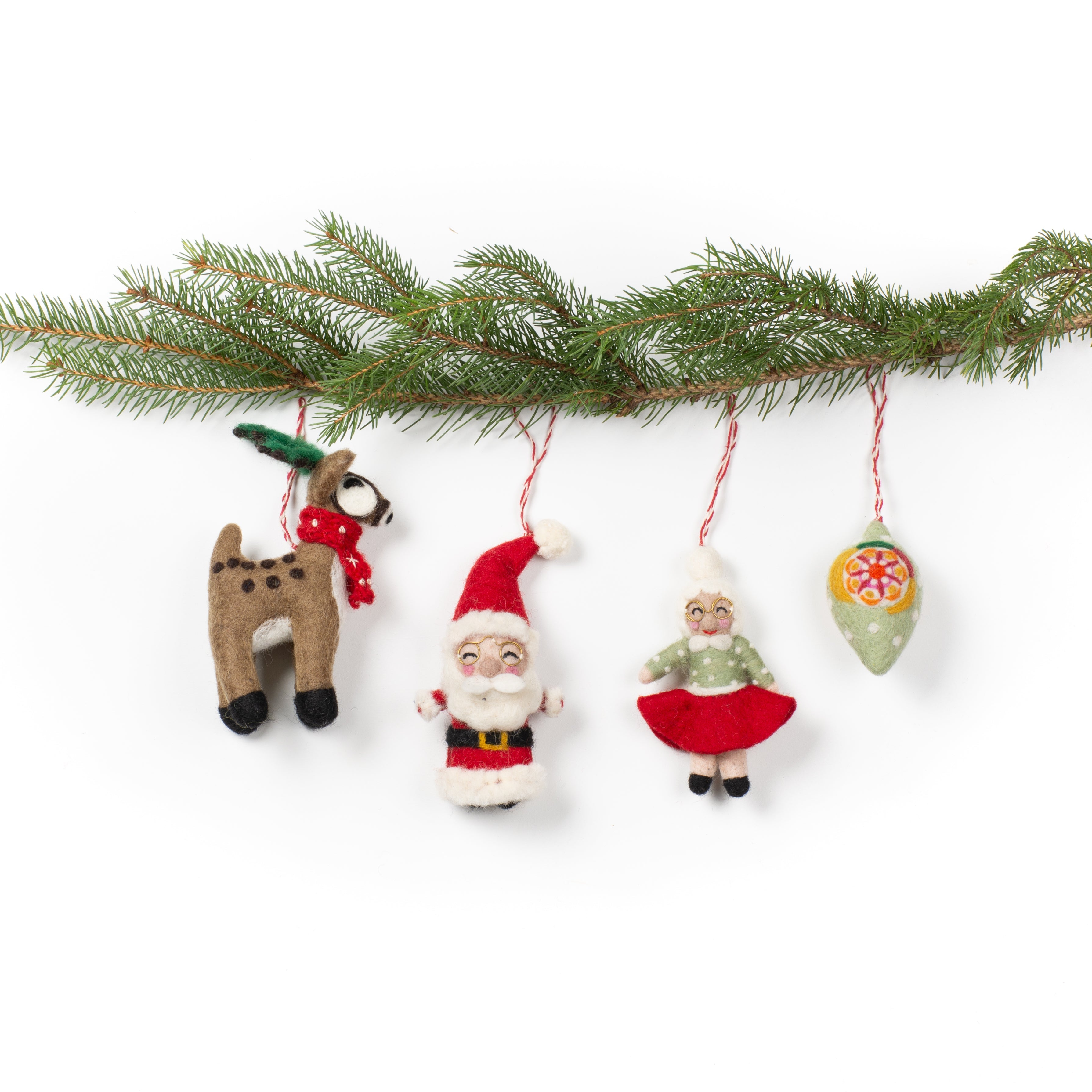 North Pole Ornaments Set - Handmade Wool Holiday Decor – Lost Horizons CA
