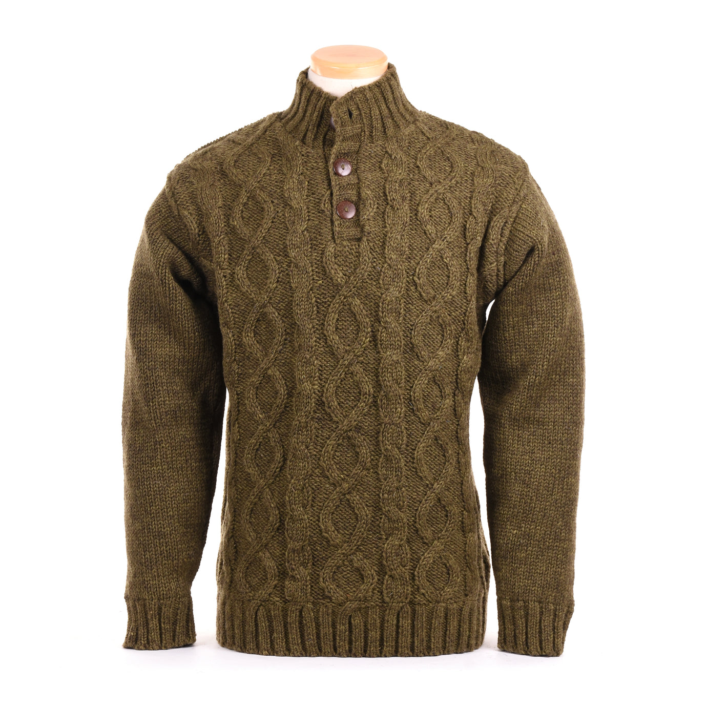 Connery - Cable Knit Wool Pullover Sweater – Lost Horizons CA